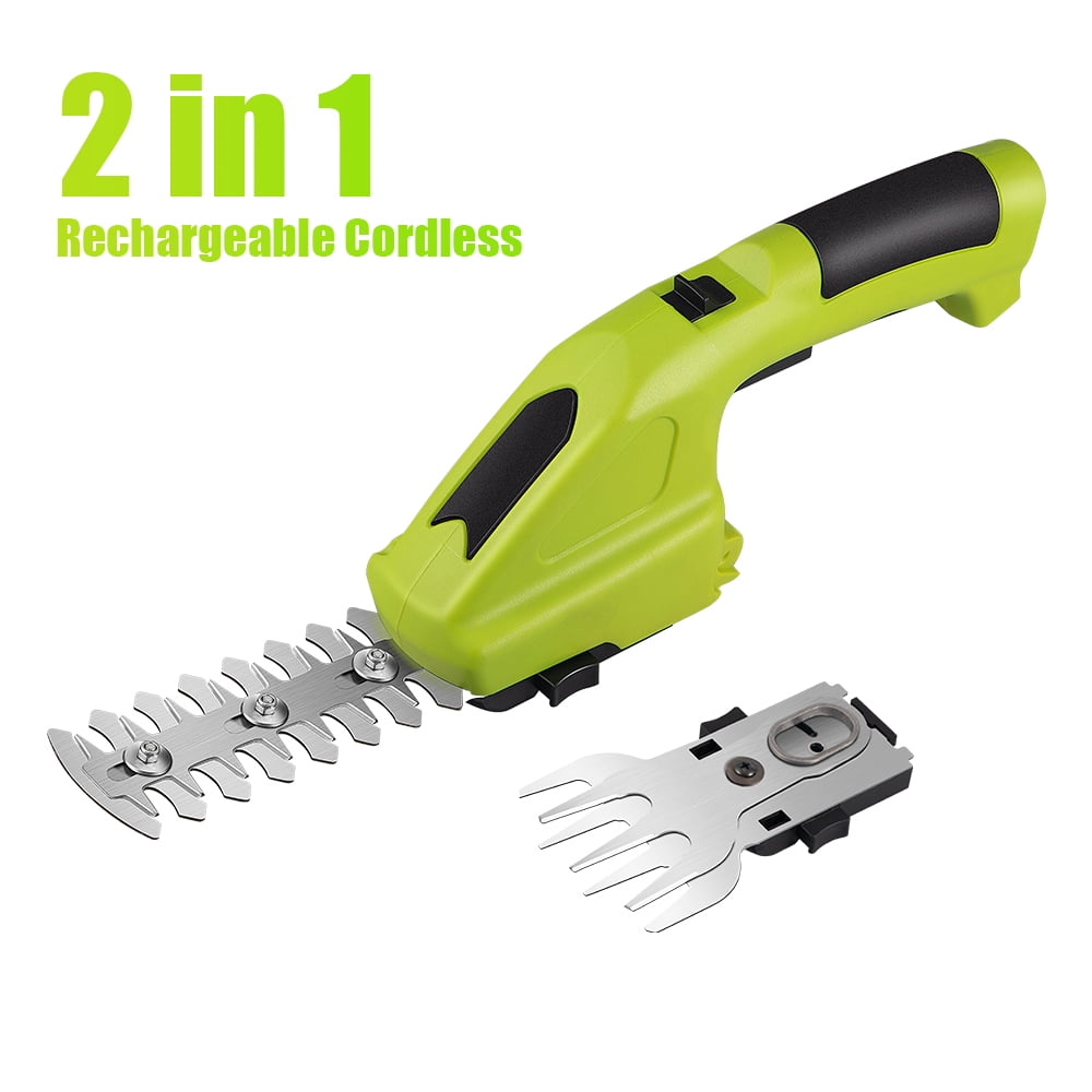 G · PEH Cordless Grass Shears, 2 in 1 Electric Mini Hedge Trimmer ...