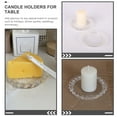 2pcs Pillar Candle Holder Clear Glass Candle Plates Transparent ...