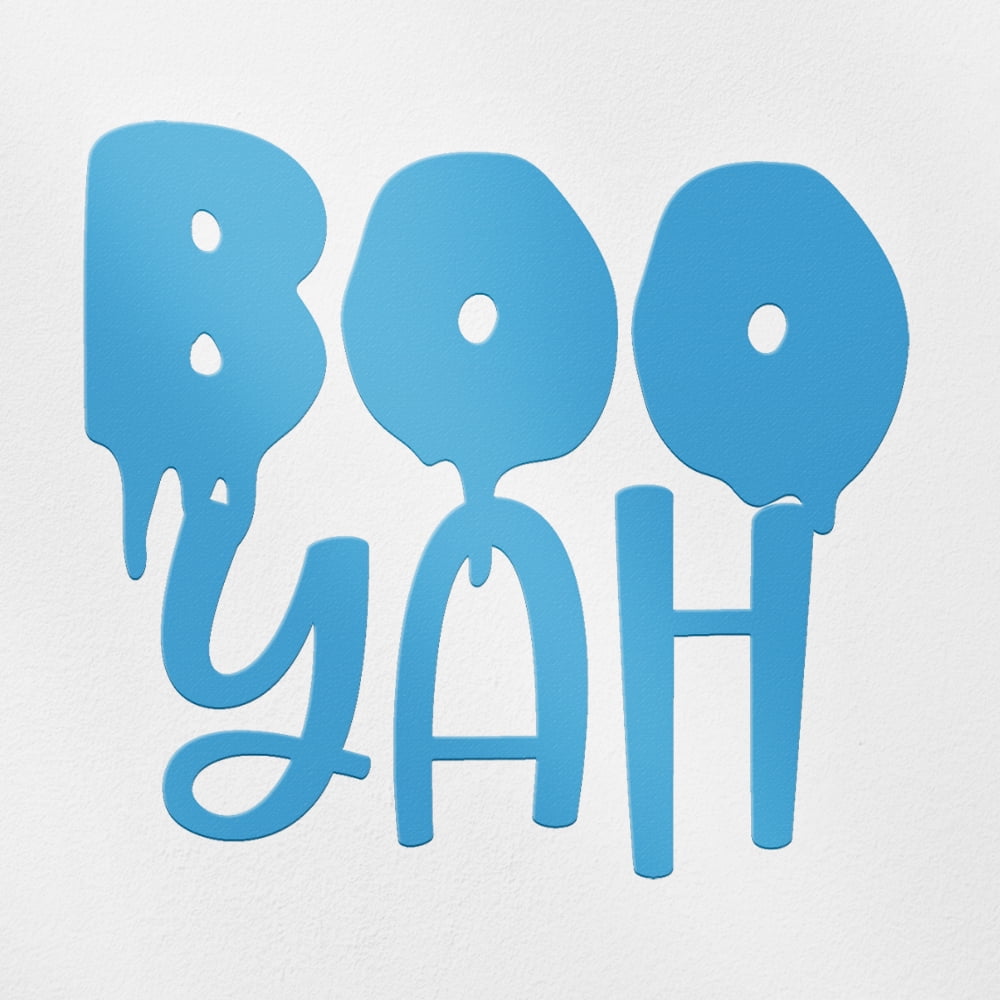 Transparent Decal Stickers Of Boo Yah (Azure Blue) Premium Waterproof ...