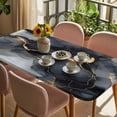 Abstract Ombre Black White Marble Fitted Rectangle Tablecloth 24" x 50 ...