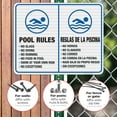 Pool Rules Sign Bilingual, English Spanish, - Walmart.com