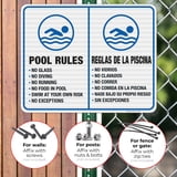 Pool Rules Sign Bilingual, English Spanish, - Walmart.com