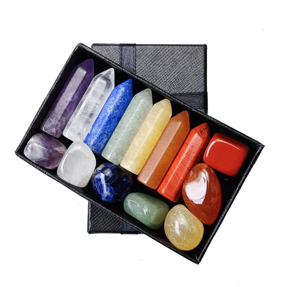 14Pcs/Set Natural Stone Crystal Gemstone Chakra Healing Stone Quartz ...