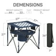 EVER ADVANCED Lightweight Foldable Portable Tailgating Table with ...