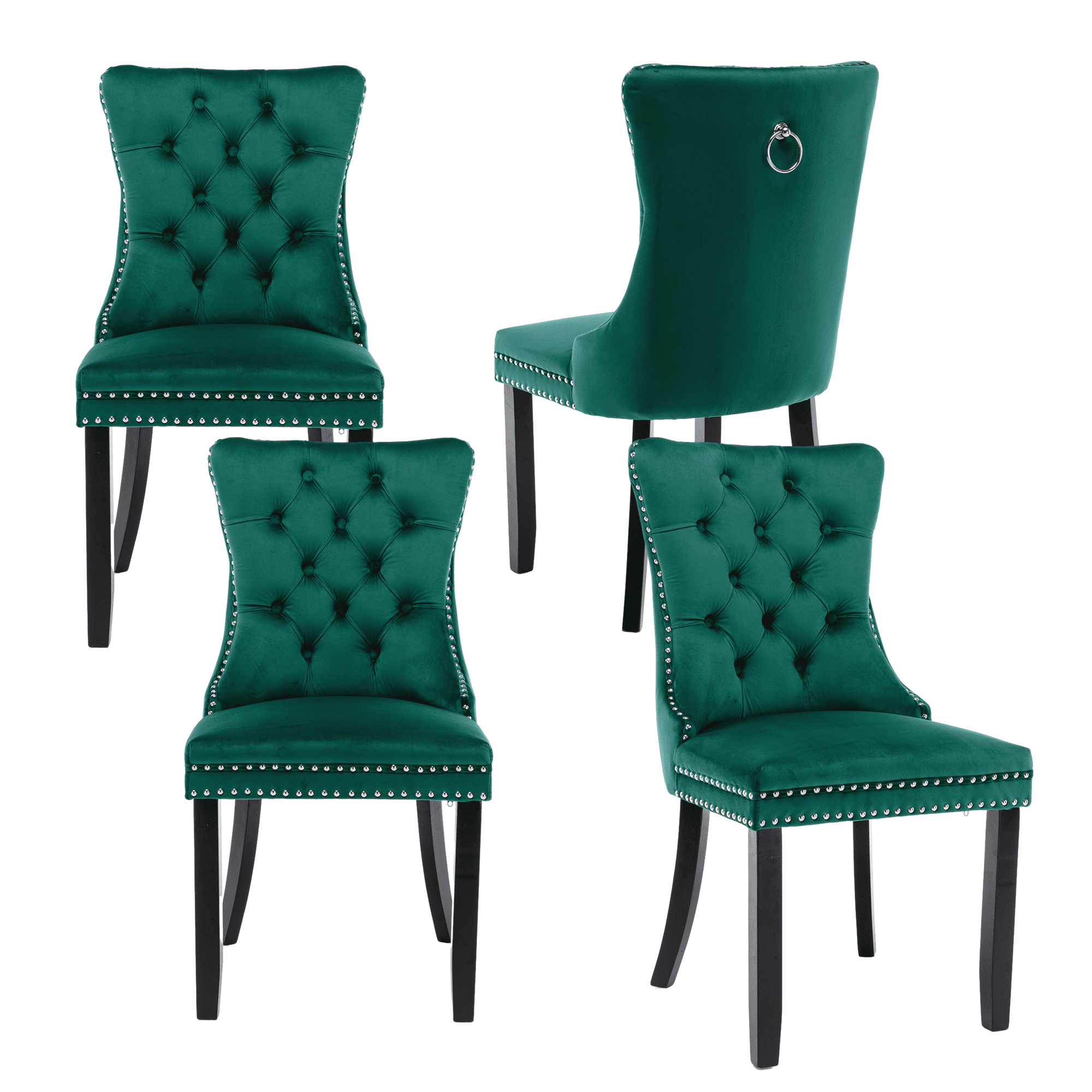 Tufted Dining Chair, Contemporary Velvet Chairs for Dining Room ...