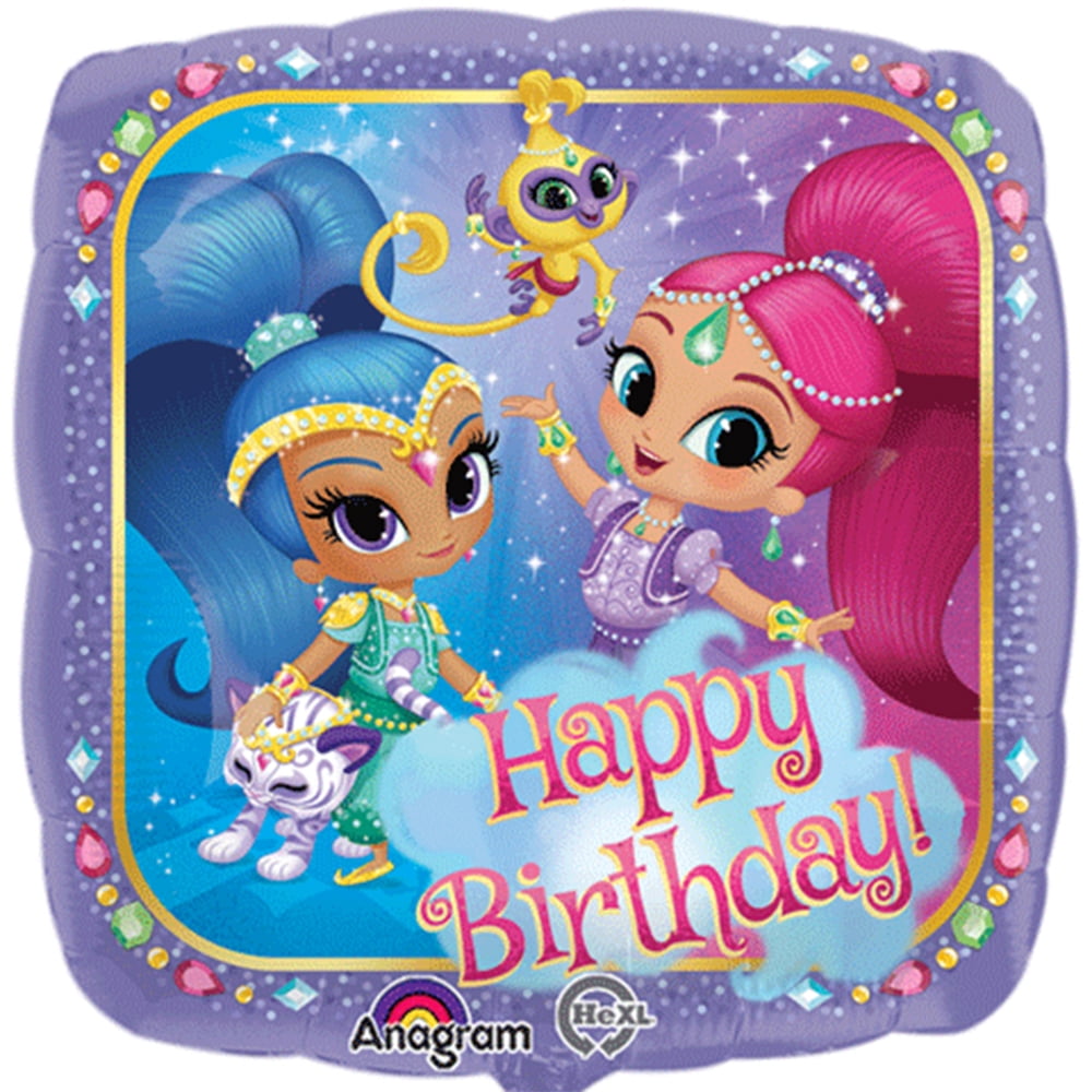 Shimmer and Shine Happy Birthday Authentic Licensed Foil / Mylar ...