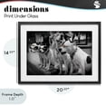 Stupell Industries Afternoon Stroll Pups Black Framed Print Under Glass ...