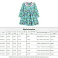 BENJAMJAM 2T-7T Turquoise Floral Print Peter Pan Collar Long-Sleeve ...