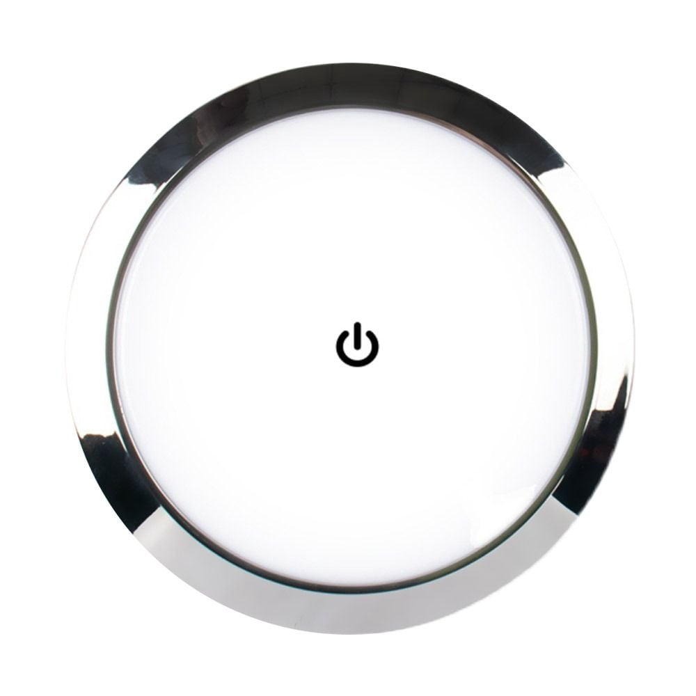 Ultra-thin 12V/24V Boat Caravan Ceiling Lamp Reading Light Round Dome ...