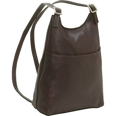 Le Donne Leather U-Zip Mini Backpack LD-030 - Walmart.com