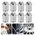 BESTYASH 10Pcs Wheel Lug Nuts Steel Plated Silver Durable Automotive ...