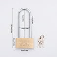 High Security Padlocks Pair Brass Cores Extended Shackles Rustproof ...