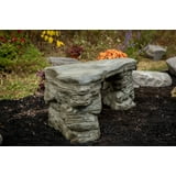 Athena Garden Petrified Rock Bench - Durable Outdoor Concrete Stone ...