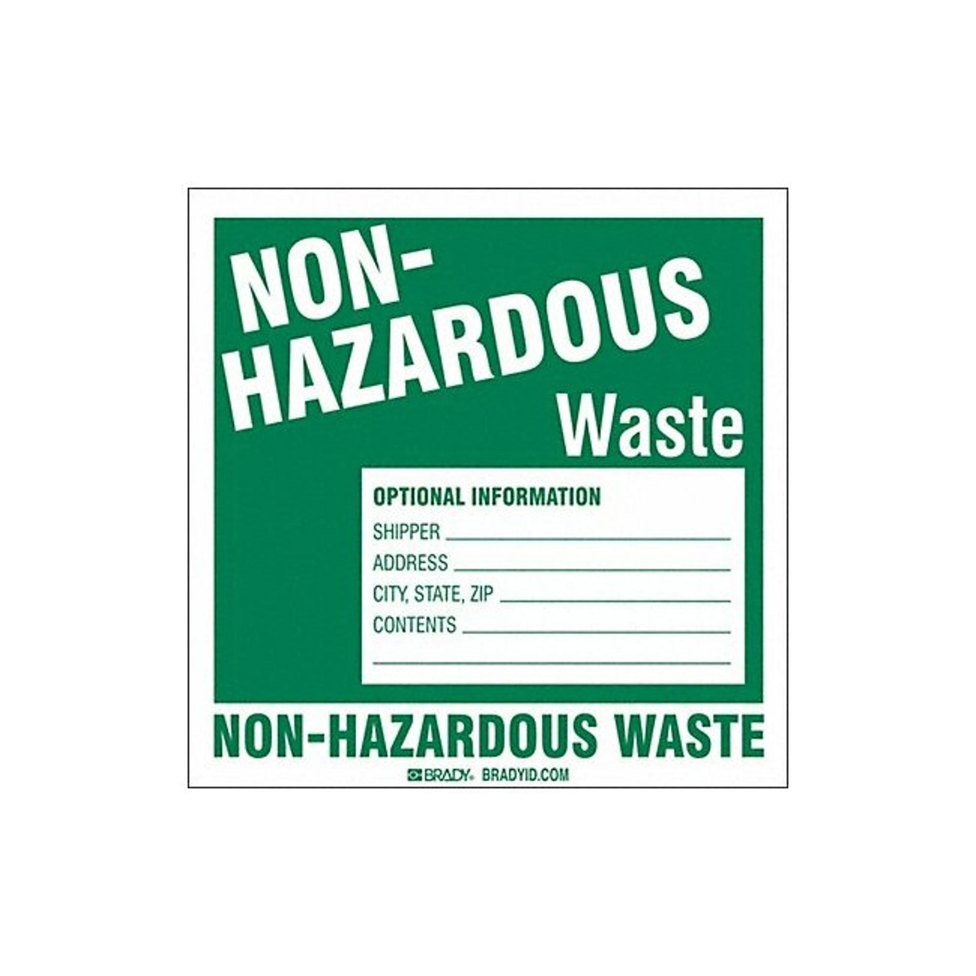 Brady DOT Handling Label,Waste,6" Label W,PK50 121159 - Walmart.com