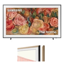 Samsung 55-in LS03D The Frame Smart TV Bundle with Modern Teak Bezel ...