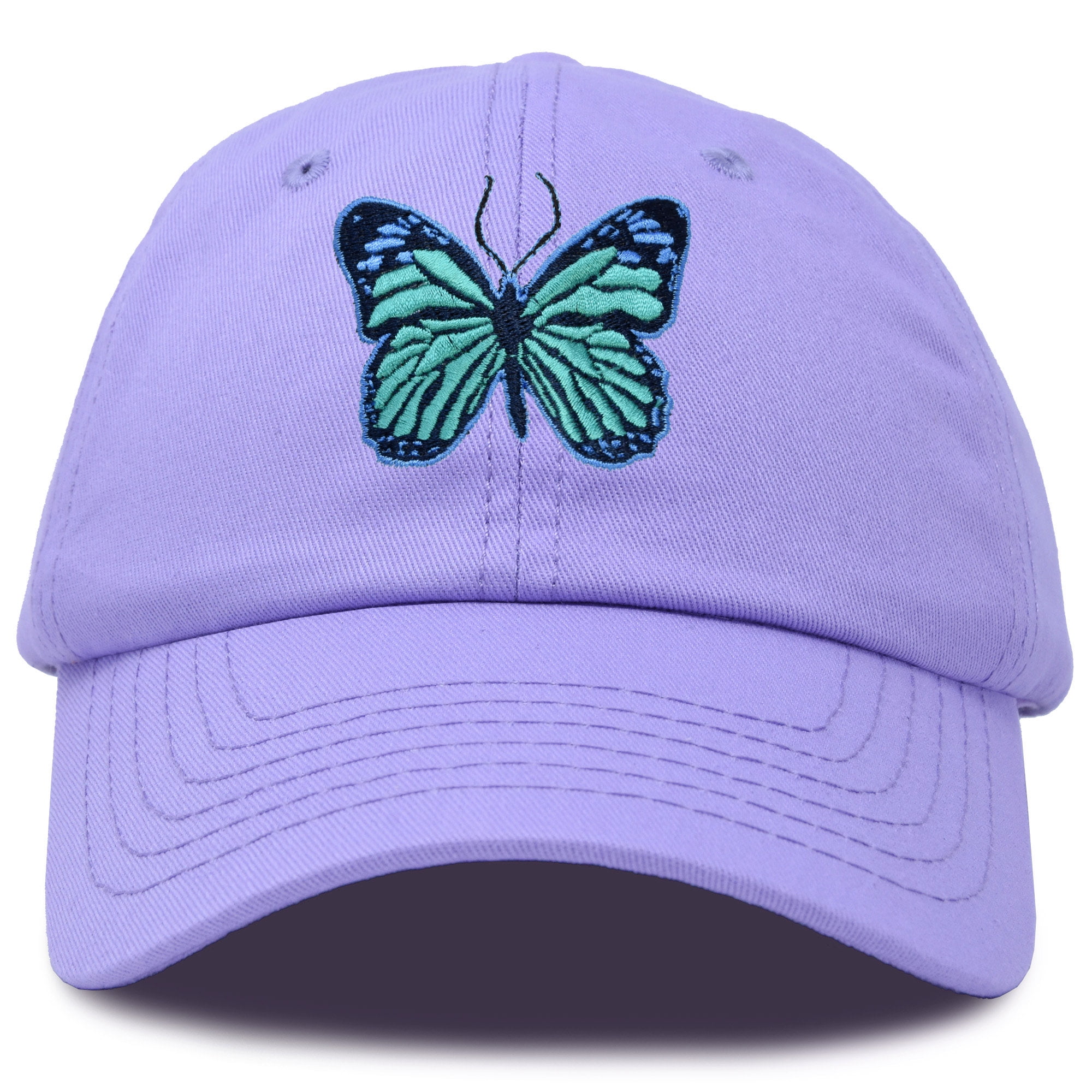 DALIX Exotic Blue Butterfly Hat Cute Womens Gift Embroidered Girls Cap ...