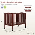 Dream On Me Full Size 2-in-1 Folding Stationary Side Crib, Locking ...