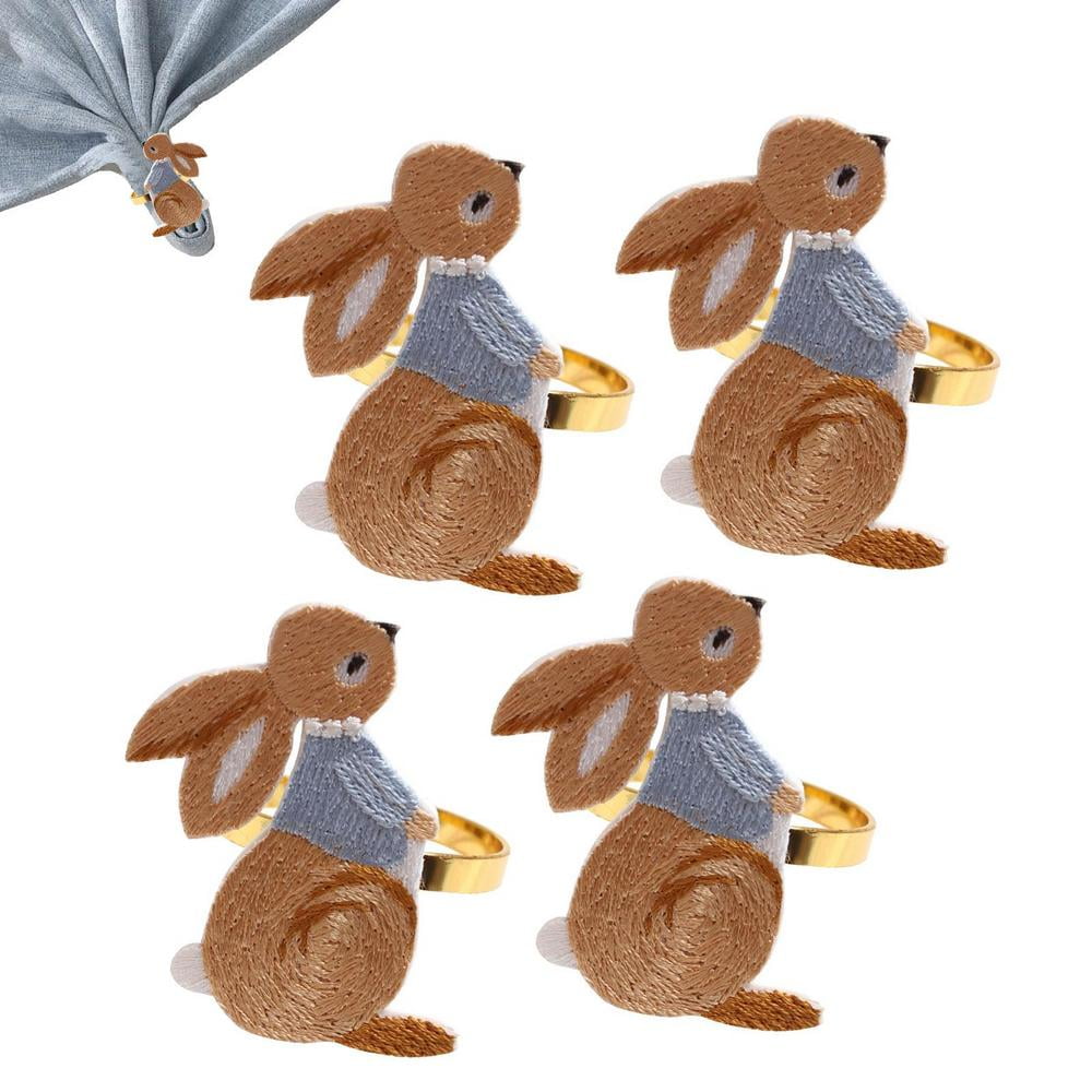 Tohuu Rabbit Napkin Ring Easter Rabbit Napkin Ring Set of 4 Rabbit ...