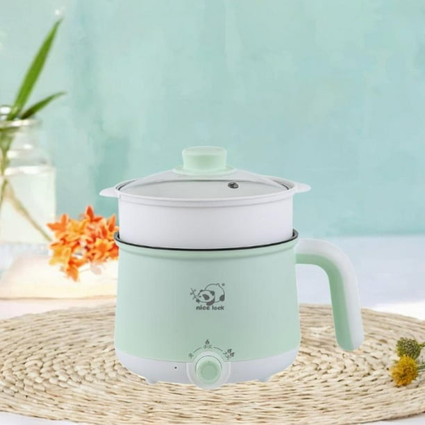 Olla eléctrica para cocinar al , mini olla de viaje multiusos de acero inoxidable, 2 velocidades ...