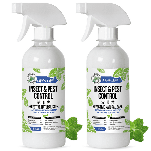 Mighty Mint 8oz Peppermint Oil Insect & Pest Control Spray - 2 Pack ...