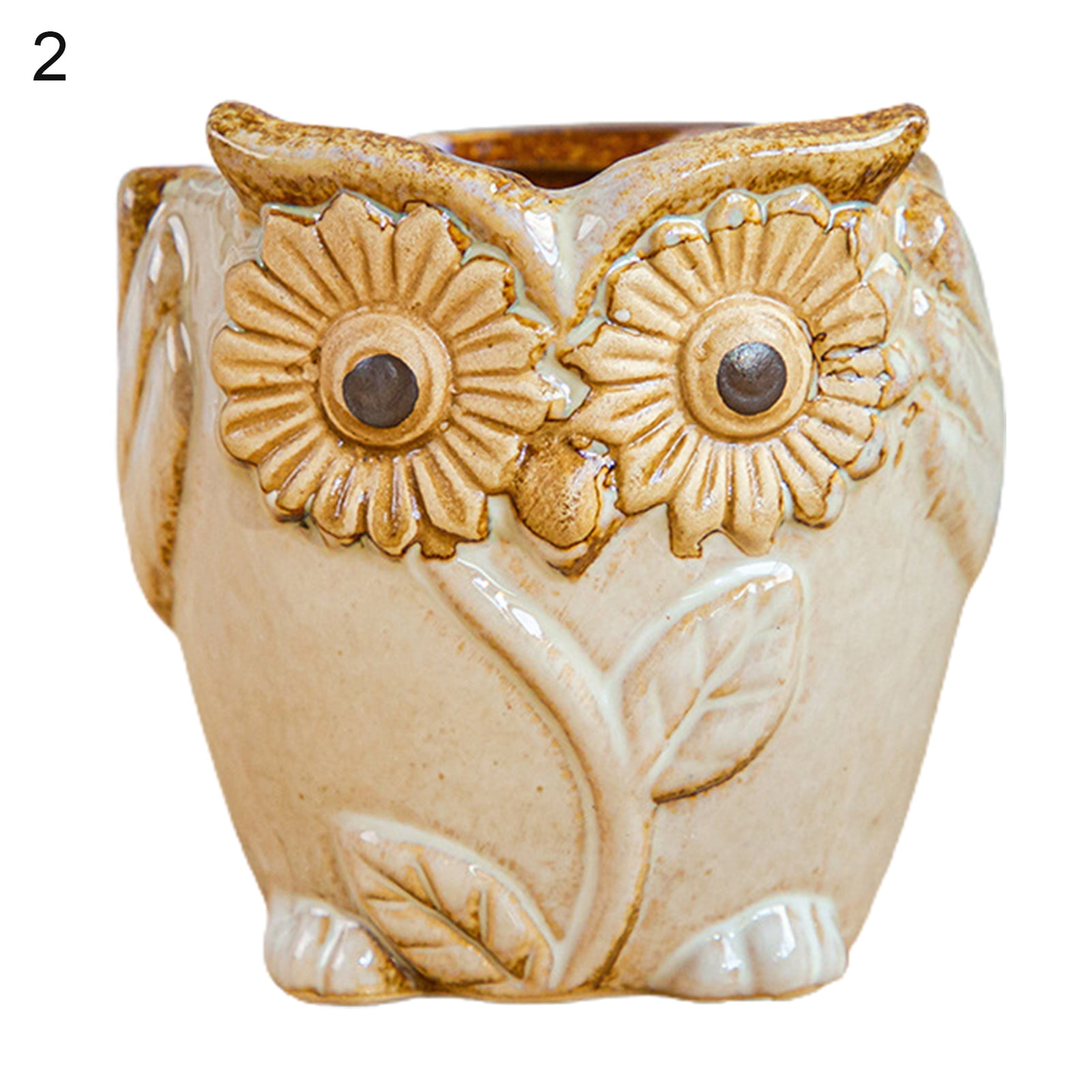 Visland Owl Pots 2.7 Inch,Succulent Pots,Owl Planter Mini Ceramic Pots ...