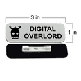 Digital Overlord 1" x 3" Name Tags, Stock Badges, Red, (3 Pack ...