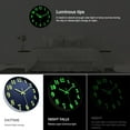 JoFomp Glow in The Dark Wall Clock - Super Bright Luminous 3D Numerals ...