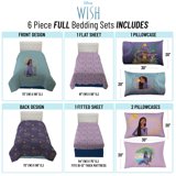 Disney Wish Purple 7 Piece Full Bed Set w/ Sham, 100% Microfiber ...