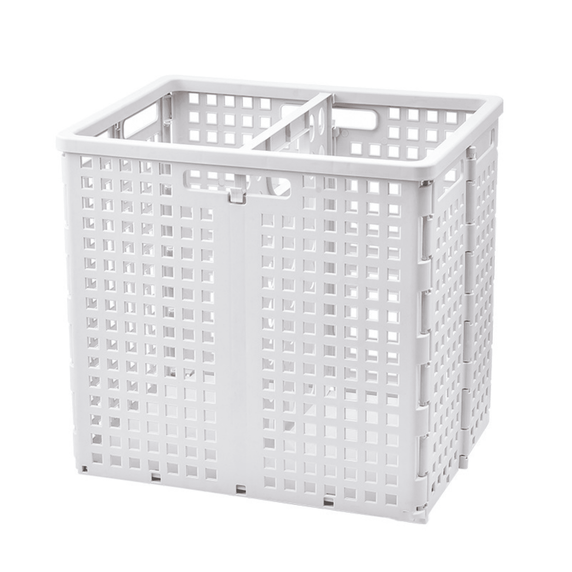 Holocky Foldable Laundry Basket White Large Laundry Bin with Handle ...