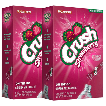 Crush Sugar-Free Pineapple Flavored Drink Mix, Low-Calorie Water Packs ...