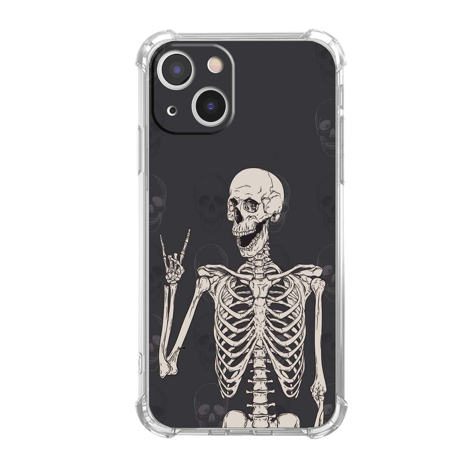 Rock Skull Case for iPhone 14 Plus,Aesthetic Art Design Pattern Soft ...