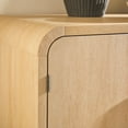 Walker Edison Modern 64" Sideboard with Rounded Edges, Coastal Oak ...