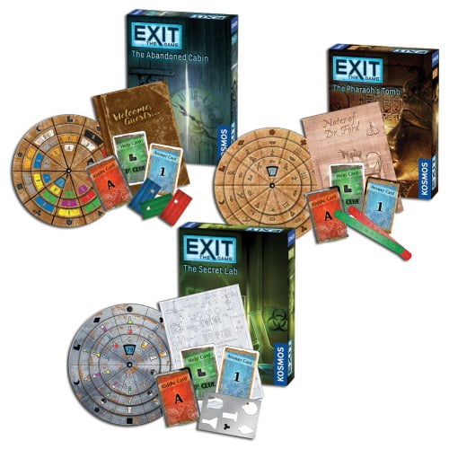Exit Games: Secret Lab, Pharaoh's Tomb, and Abandoned Cabin (Set of 3 ...