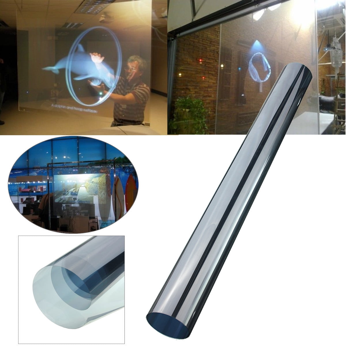 23.6"x47.2" Flexible Waterproof Self Adhesive Holographic Rear ...