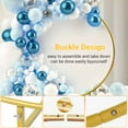 Round Balloon Arch Kit, 7.2 Feet Balloon Hoop Stand, Gold Metal Balloon ...
