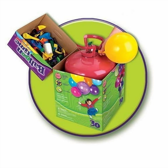 Balloon Time Portable Jumbo Helium Tank Kit, Disposable, Includes 50 ...