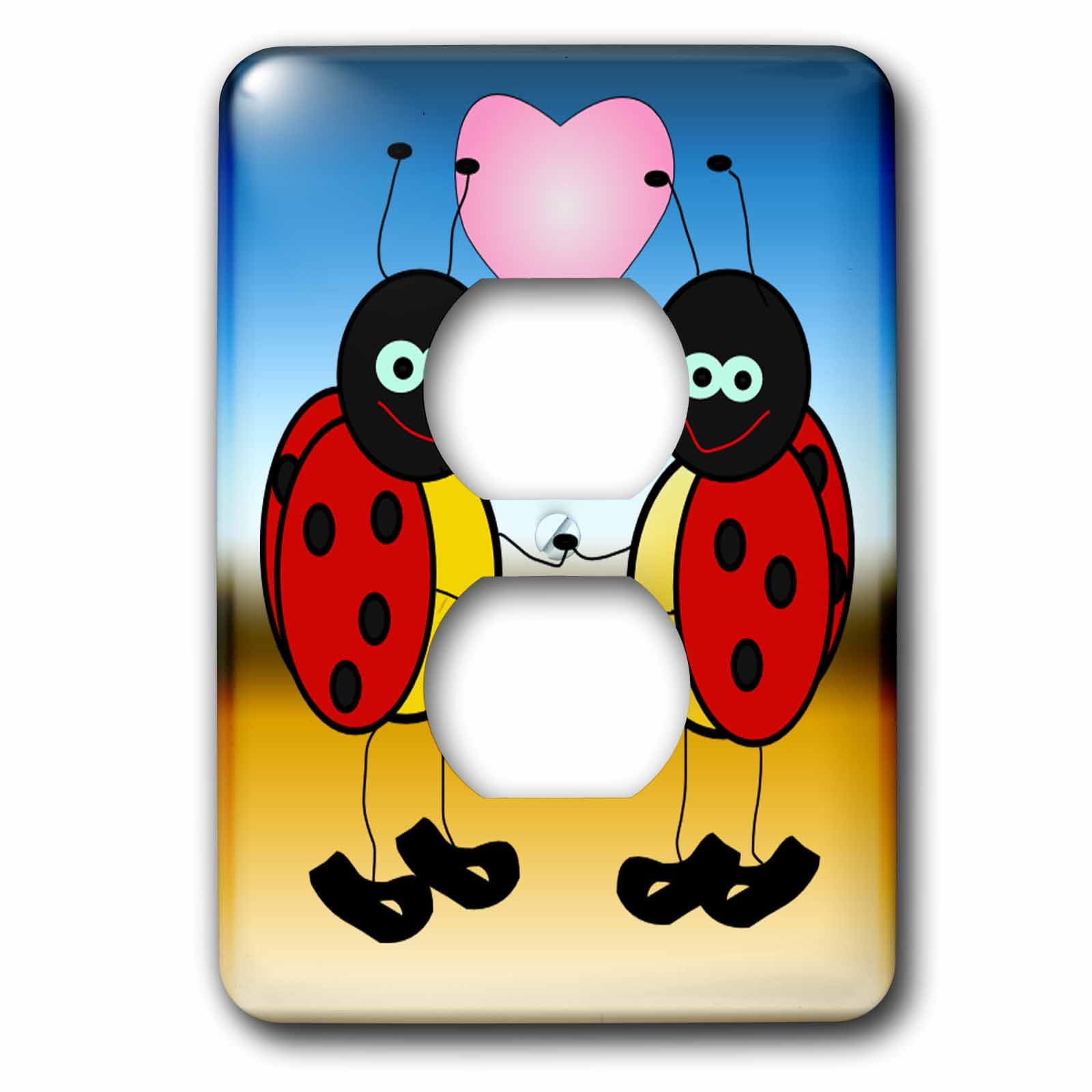 Lady Bugs in Love Cartoon 2 plug outlet cover lsp-76732-6 - Walmart.com
