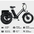 NOMIGO Electric Tricycle, 7 Speed 3 Wheel Electric Bicycle with 48V ...