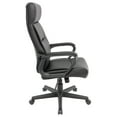 Staples Rutherford Luxura Black Manager Chair, Mid-Back Modern ...