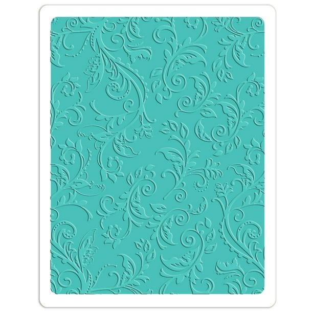 Sizzix Textured Impressions Plus Embossing Folder Botanical Swirls ...