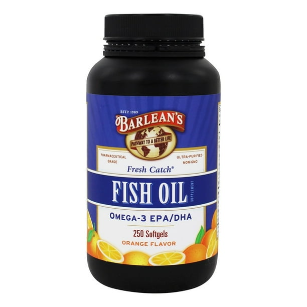 Barlean's - Fresh Catch Fish Oil Omega-3 EPA/DHA Orange Flavor - 250 ...