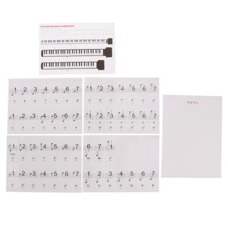 Piano Keyboard 88 Key Note Sticker Decal Piano Accessory for Beginner ...