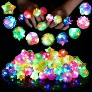 Sytle-Carry Dark Novelty Pack: 24 Pcs Glowing LED Rings, Kid & Adult ...