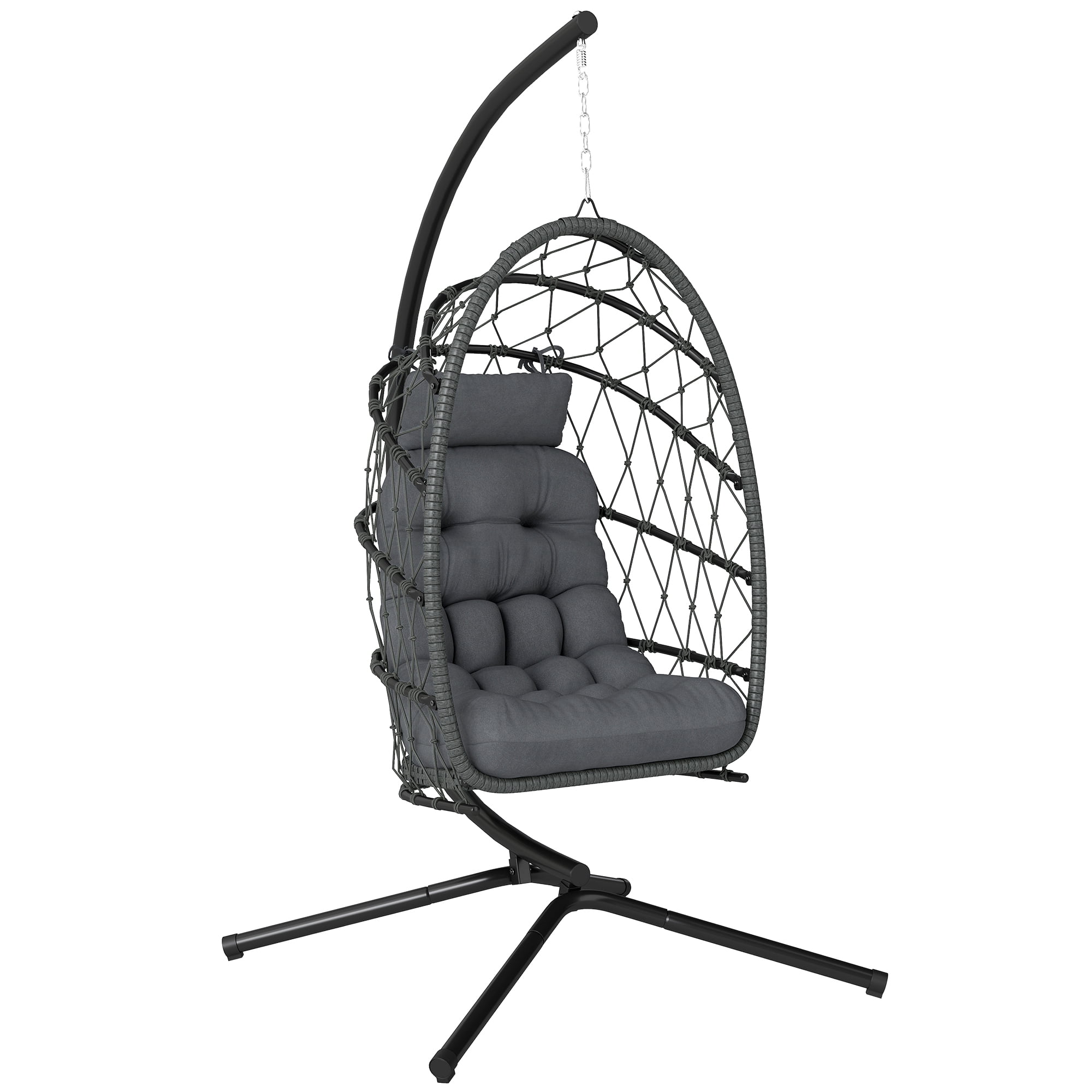 Click here for Outsunny Hanging Egg Chair With Stand  Foldable Sw... prices
