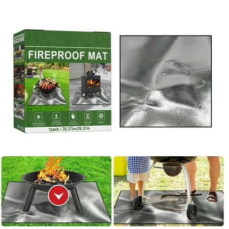 MYG BBQ Fire Mat Fireproof Heat Resistant Mat Deck Patio Outdoor Floor ...