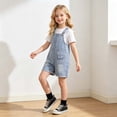MEZZALL Girls Denim Overalls Summer Adjustable Straps Solid Color ...