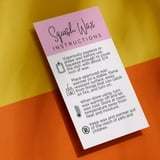 Squish Squeezable Wax Care Instruction Cards 50 pk 2x3.5 Client Warning ...