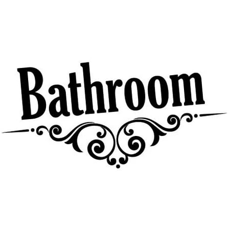 Bathroom Door Sign Sticker Home Decals Stickers | Walmart Canada