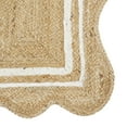 My Texas House Natural/White Scallop Jute with Border Rug Runner, 2' x ...