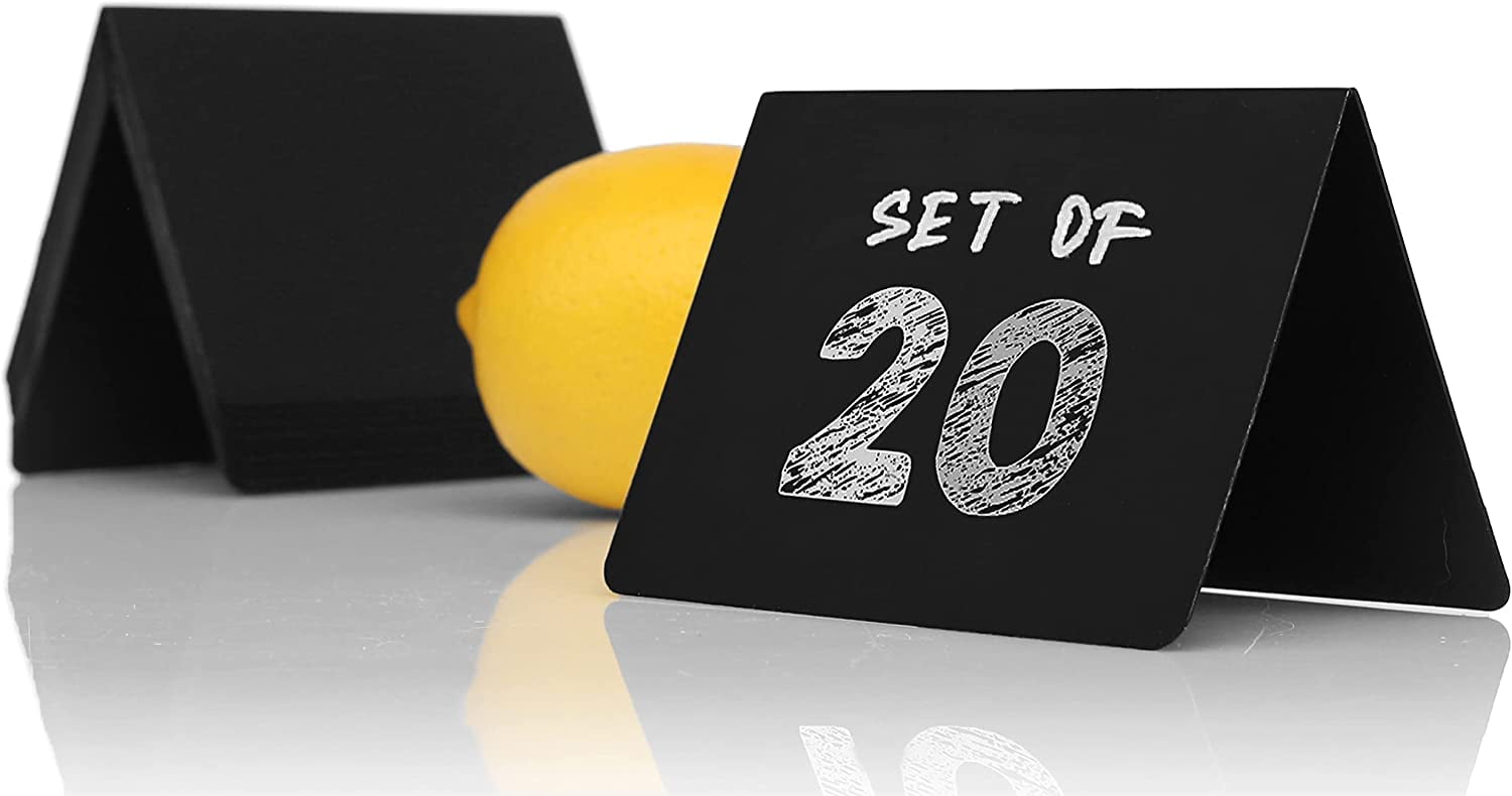 Set of 20 Double-Sided Small Chalkboard Signs 3x4 inches - Food Signs ...